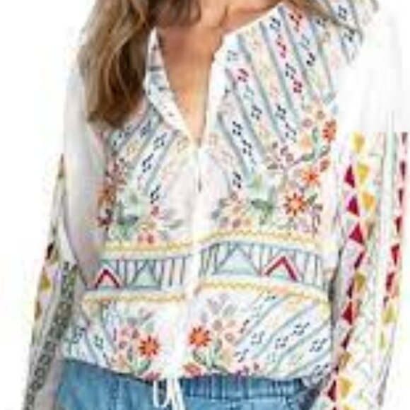 Johnny Was | Tops | Johnny Was Ezra Embroidered Blouse Xs | Poshmark